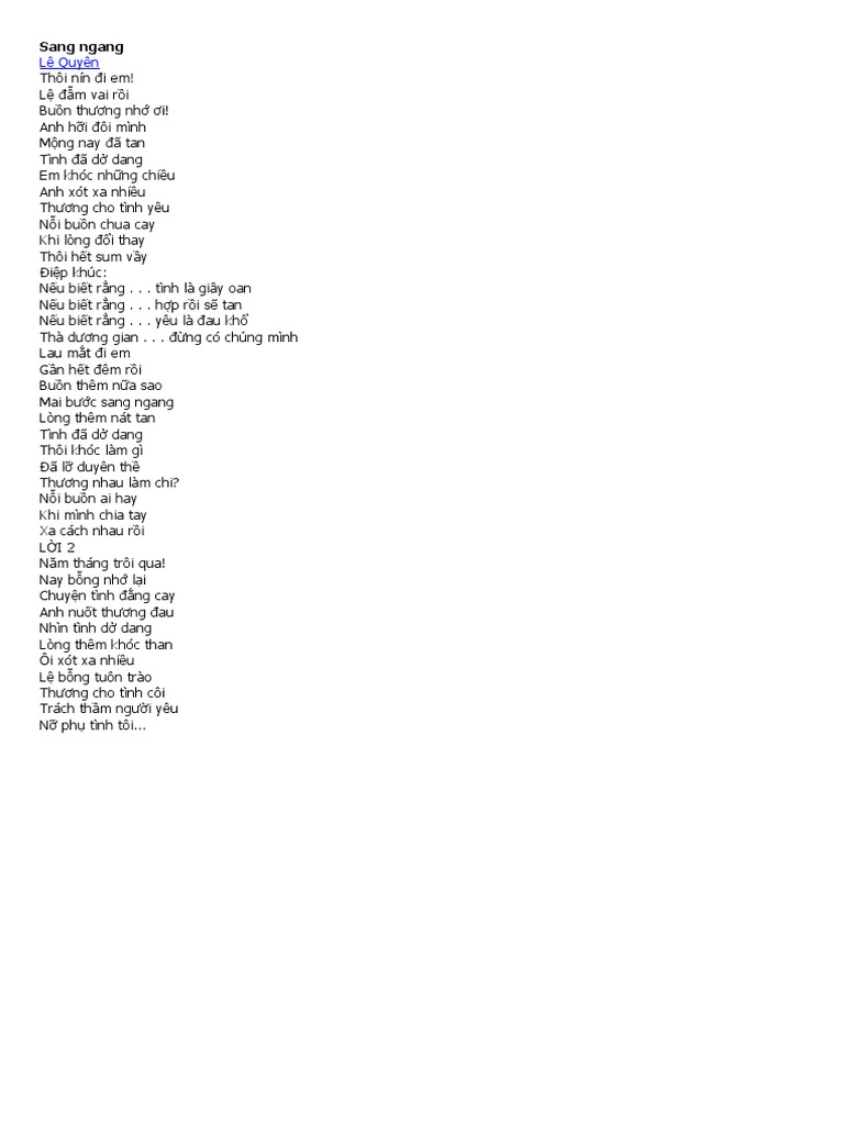 Sang Ngang | PDF