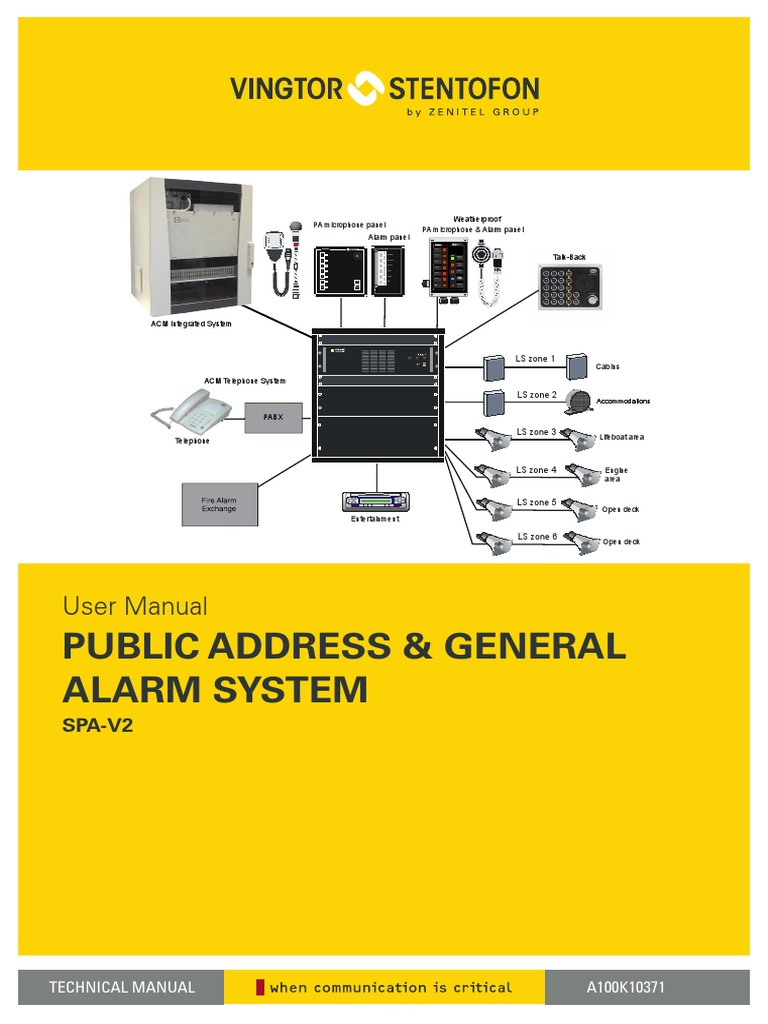 Public Address & General Alarm System: User Manual | PDF | Electronic ...