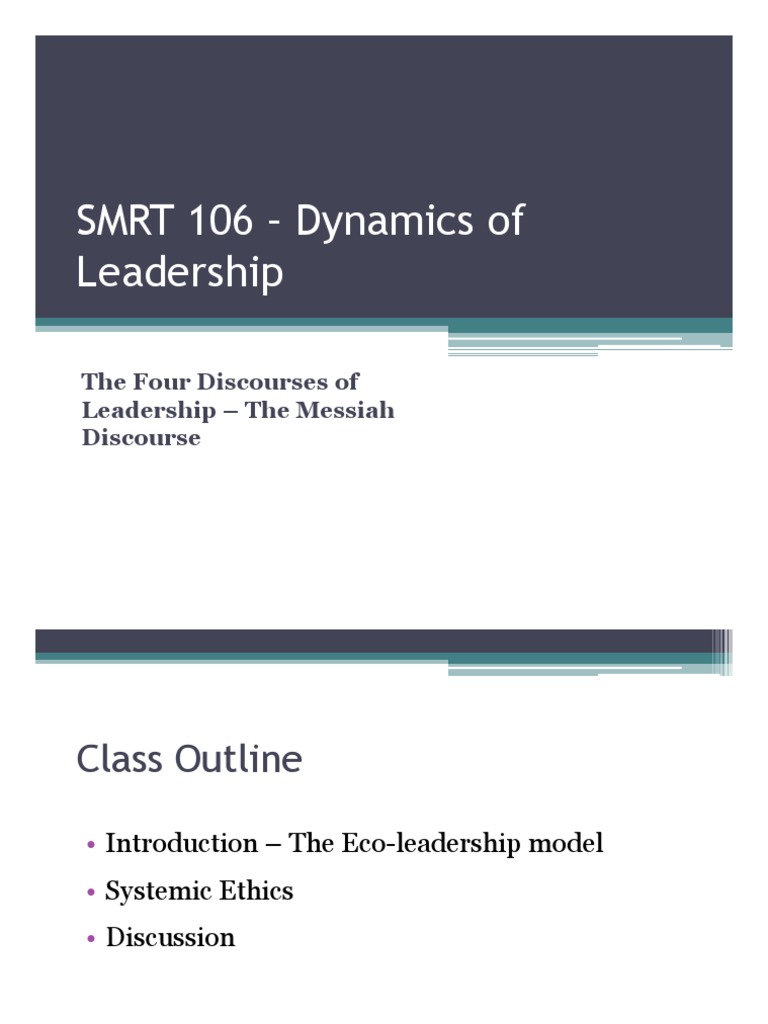 Eco-Leadership Discourse Overview | PDF | Leadership | System