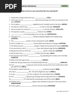 B1 Word Formation Exercises | PDF