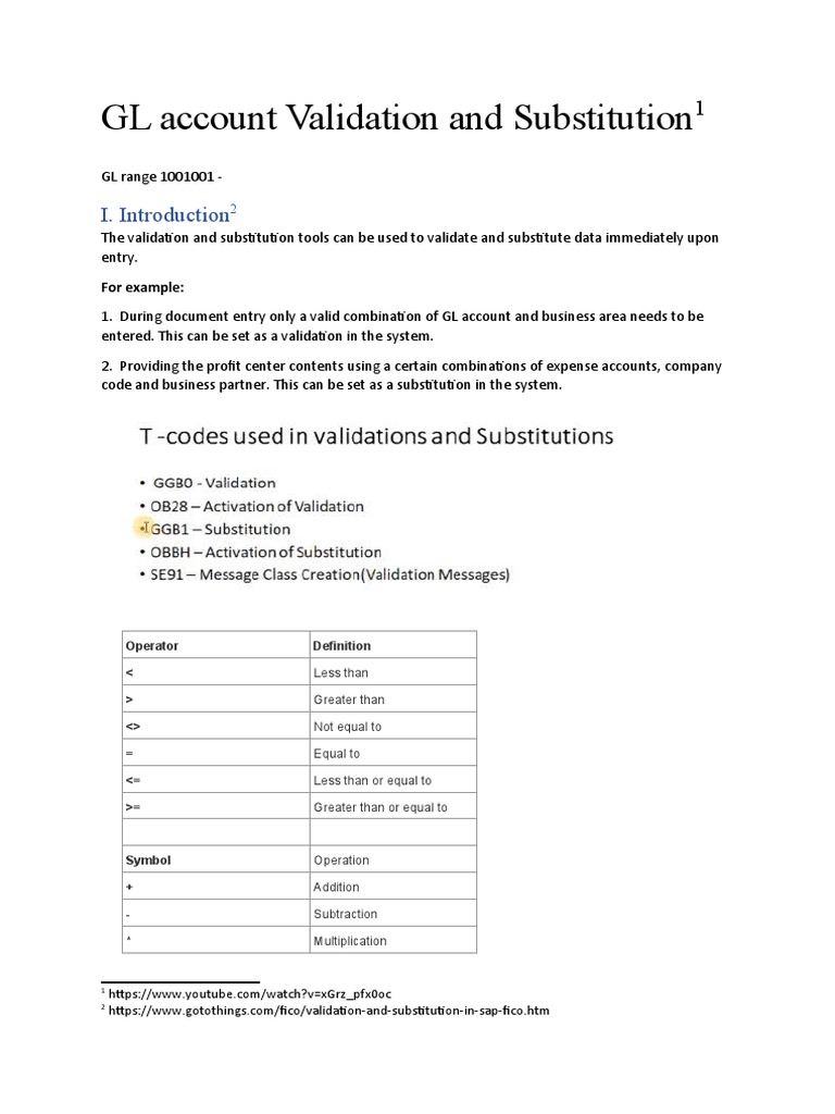 GL Account Validation and Substitution | PDF | Boolean Data Type | Subroutine