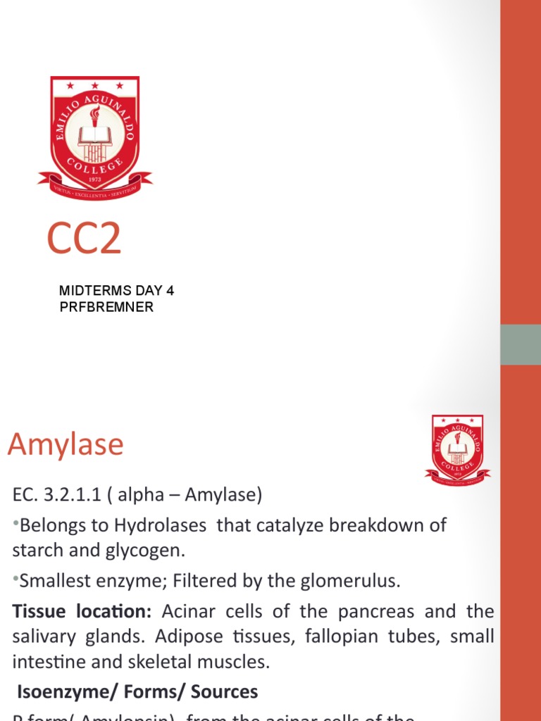 10 Amylase, Lipase, Gamma Glutamyl Transferase, Glucose-6-Phosphate ...