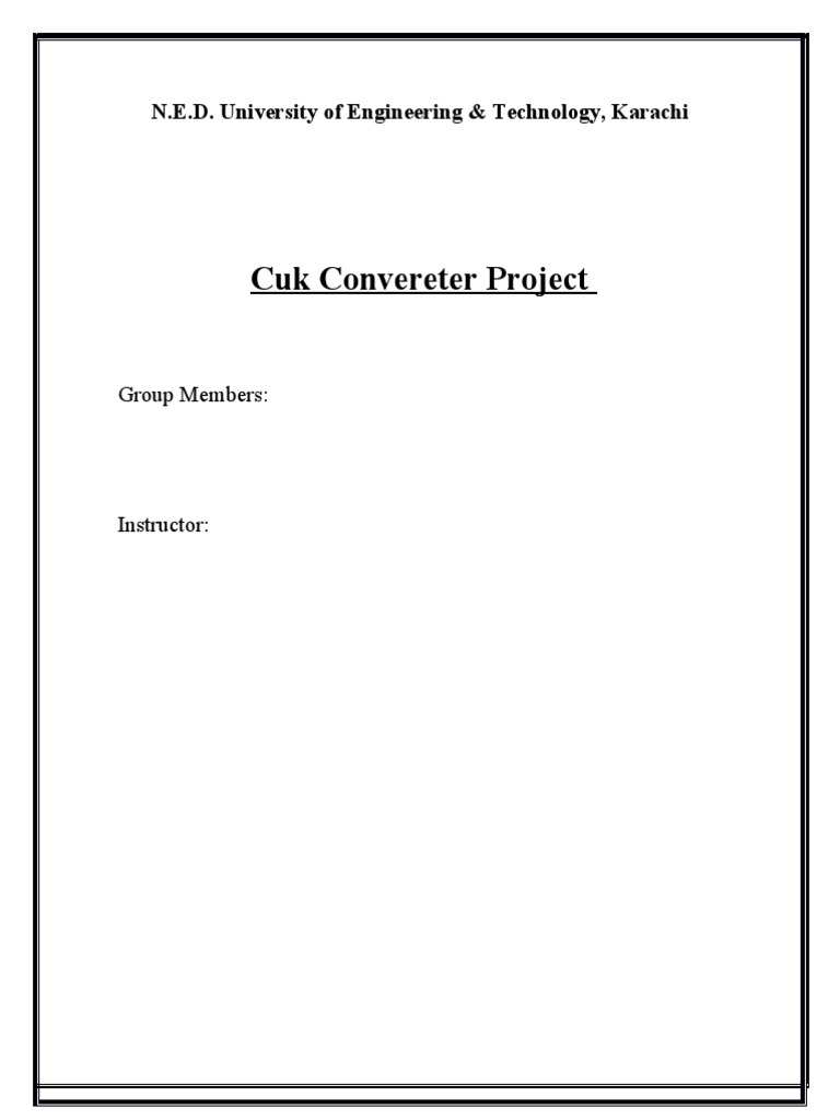 Cuk Converter Design & Applications | PDF | Science & Mathematics ...