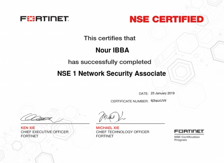 NSE 1 Certificate | PDF
