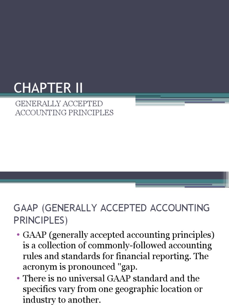 Generally Accepted Accounting Principles | PDF | Financial Statement ...