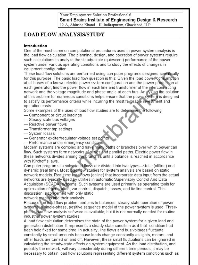 Load Flow Study | Download Free PDF | Transformer | Ac Power