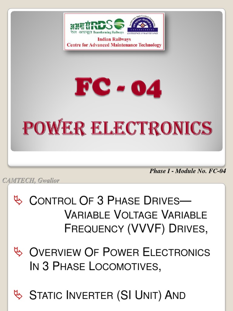 Phase I Module No FC-04 Explains 3 Phase Locomotive Drives | PDF ...