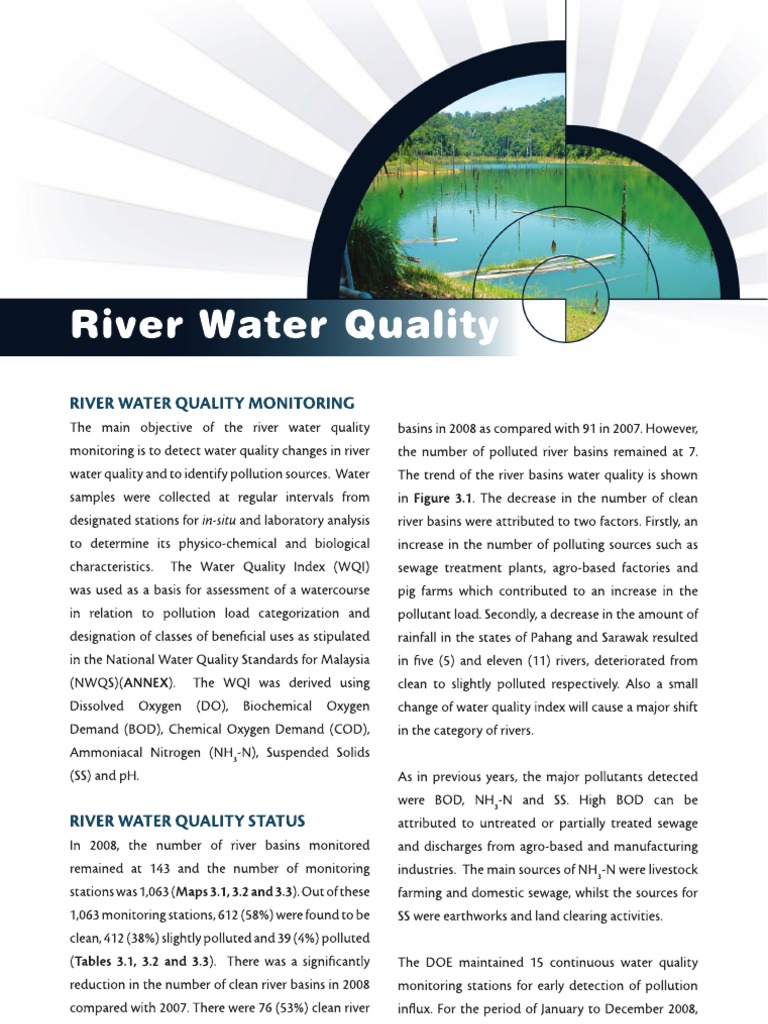 River Water Quality Monitoring 2008 | PDF | Home & Garden | Science ...