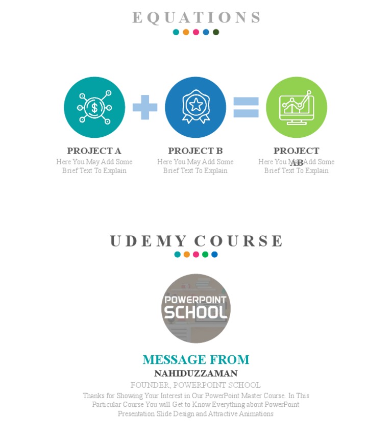 Slide 06 Equation Slide by PowerPoint School Udemy | PDF
