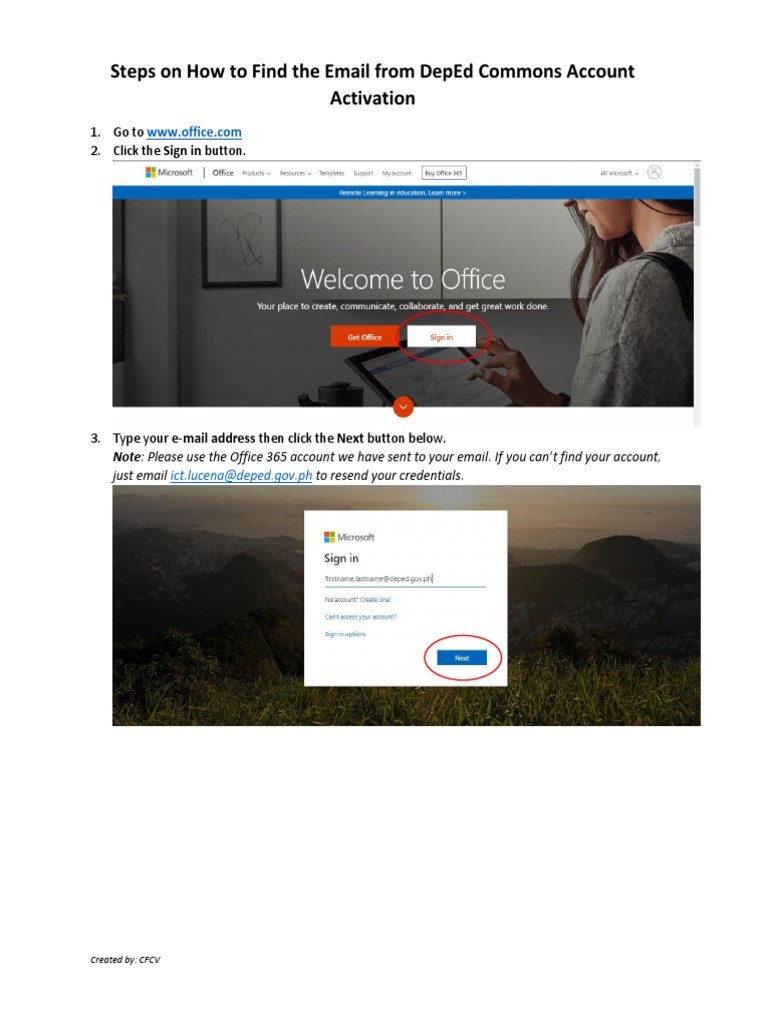 How To Find The Email From DepEd Commons Account Activation | PDF