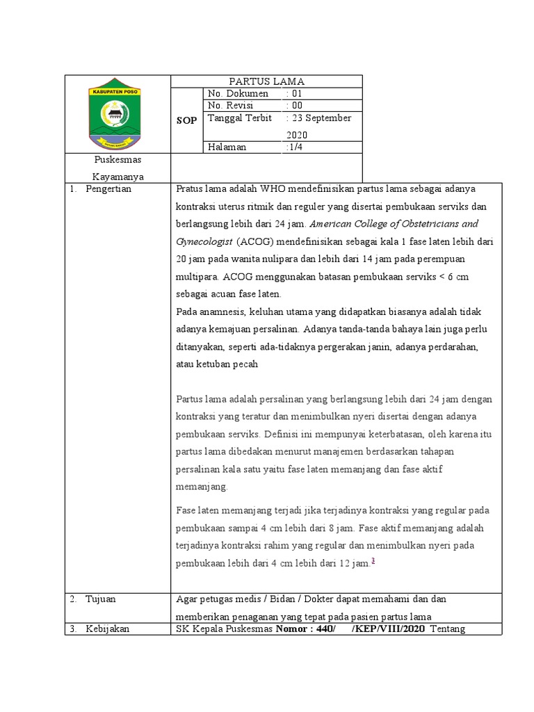Tugas SOP Kel 2 Materi Persiapan Pelayanan Kebidanan | PDF