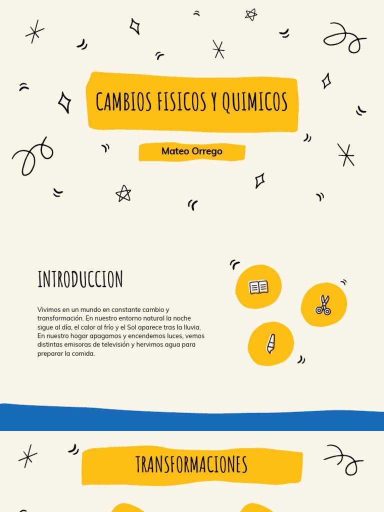 Cambios Físicos y Químicos en Materia | PDF | Reacciones químicas ...