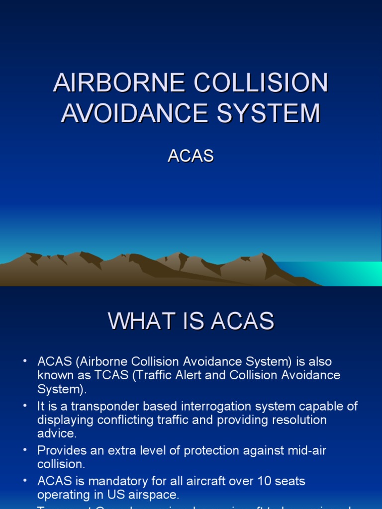 Airborne Collision Avoidance System Overview | PDF | Transponder ...