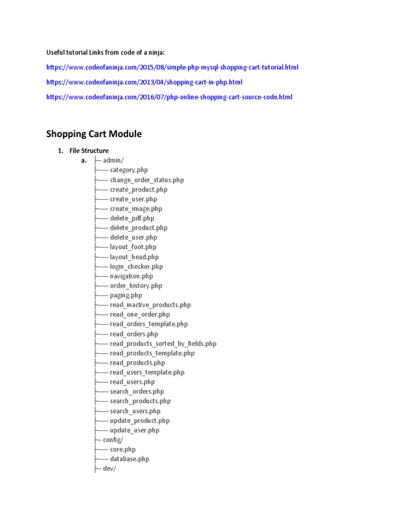 CodeofaNinja - Shopping Cart Module | PDF | Databases | Point Of Sale