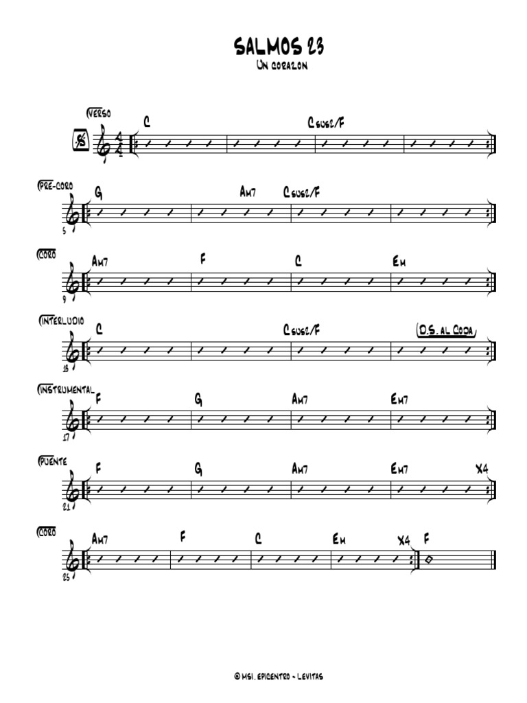 Salmos 23 (Charts) Ton. C | PDF
