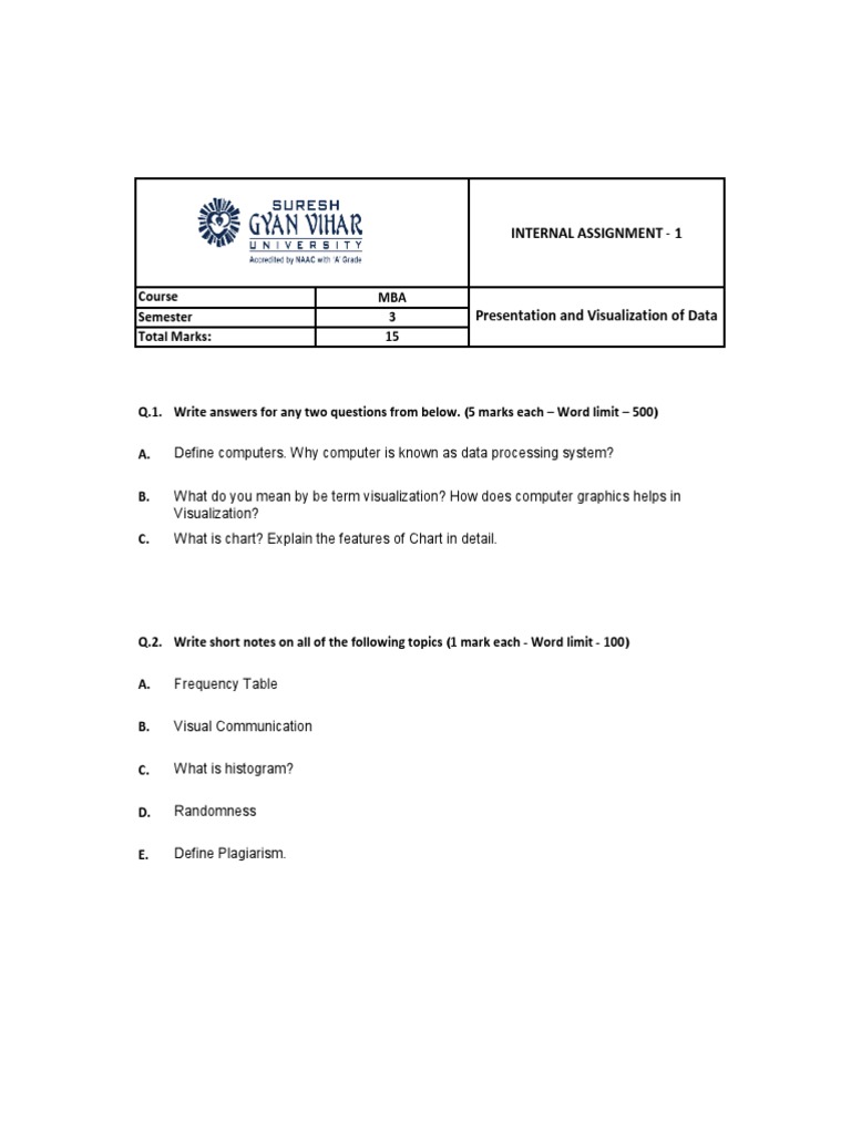 Presentation and Visualization of Data | PDF | Teaching Methods ...