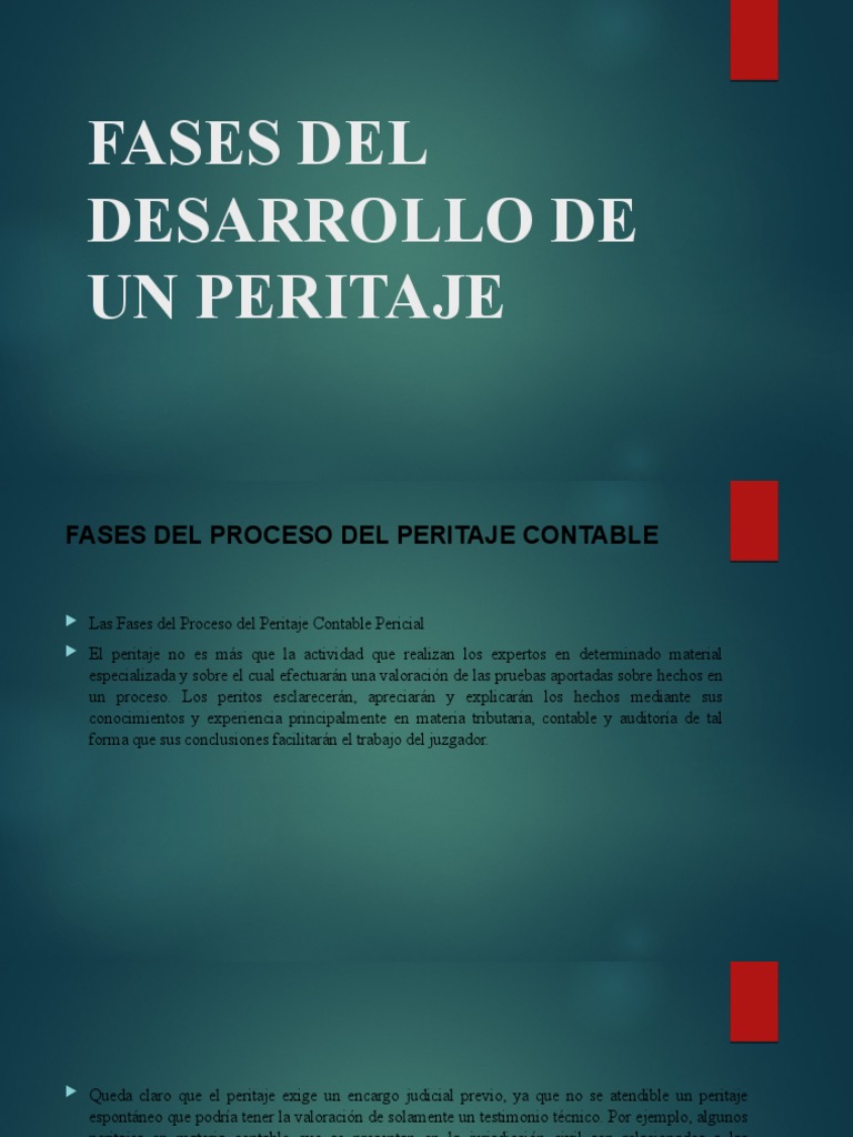 Fases Del Desarrollo de Un Peritaje Clase 4 | PDF | Experto | Planificación
