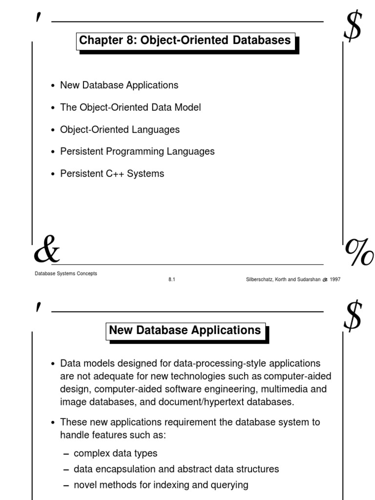 Object Oriented Database Pdf Object Computer Science Class