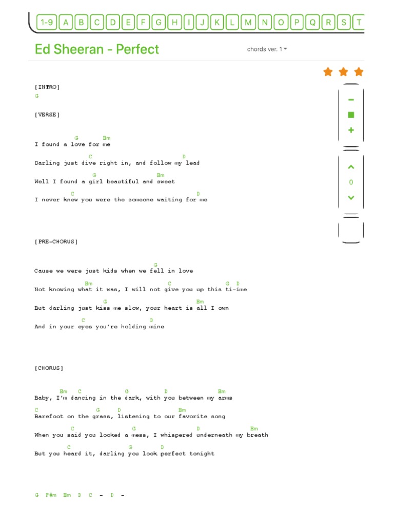 Ed Sheeran - Perfect Chords | PDF