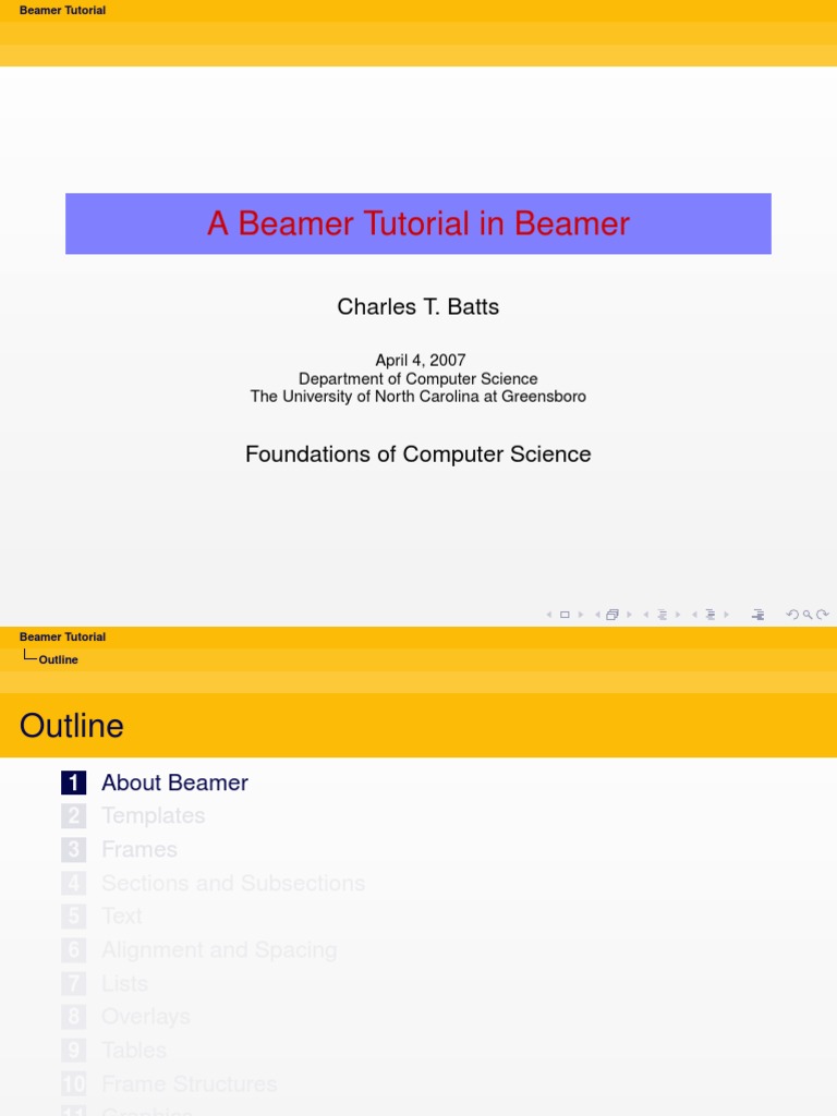 Charles Batts - Beamer Tutorial | PDF | Typefaces | Question