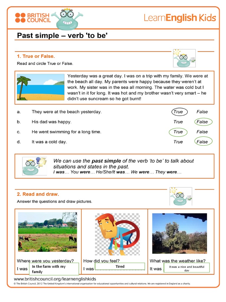 SOLUTION Past-Simple-Verb-To-Be-Worksheet | PDF