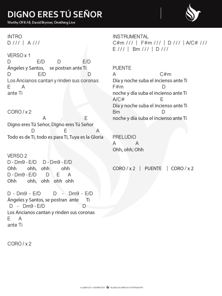 0008.20200912 Digno Eres Tu Señor | PDF