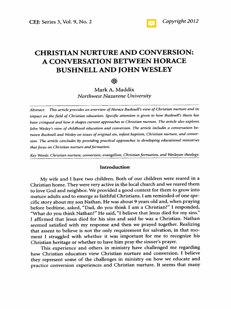 Christian Nurture and Conversion - A Conversation Between Horace ...