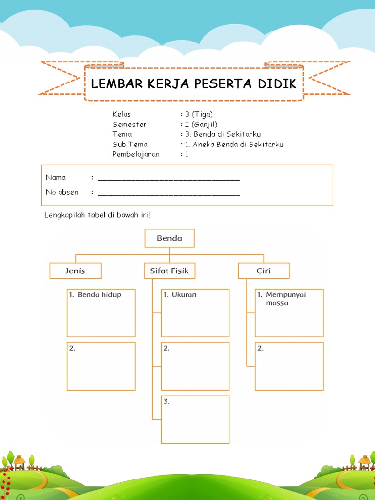 LKPD Kelas 3 Tema 3 Subtema 1 PB 1 | PDF