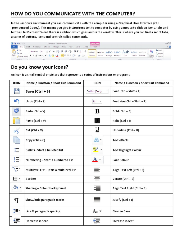 Microsoft Word Shortcut Key-1 | PDF