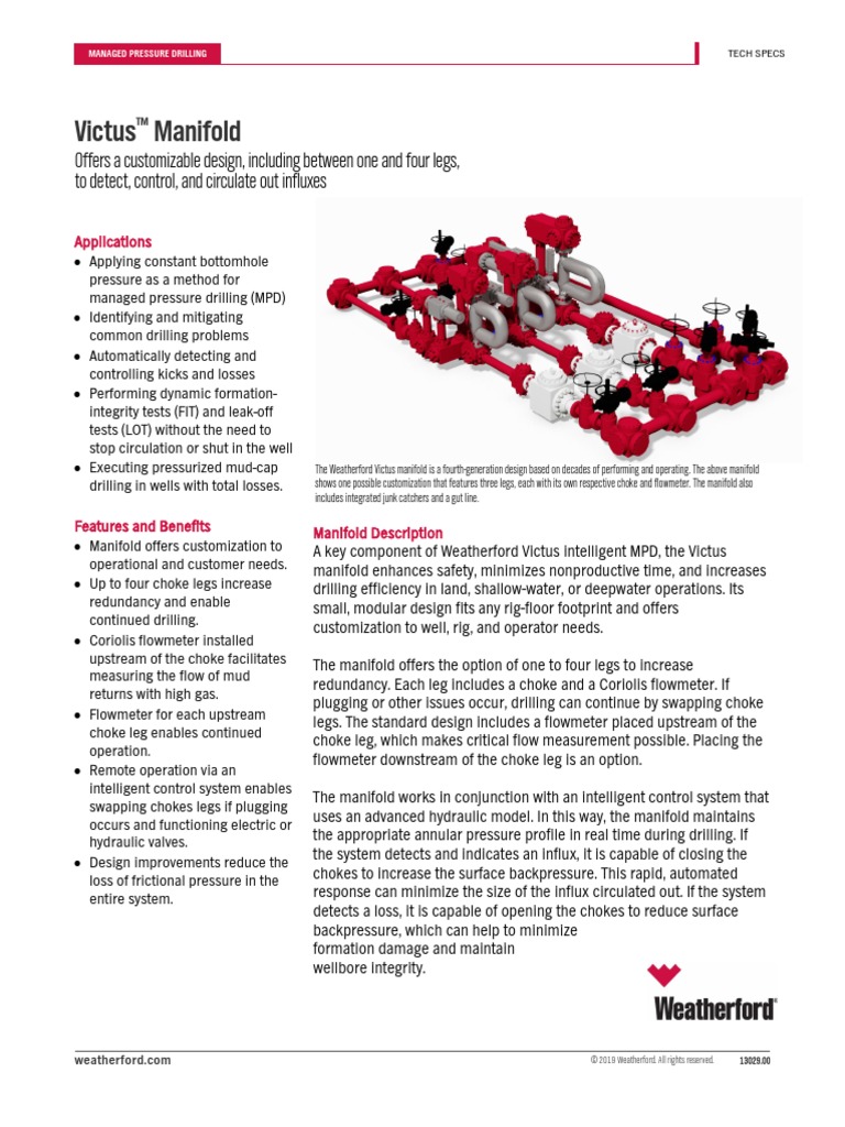 Victus Manifold | PDF | Valve | Flow Measurement