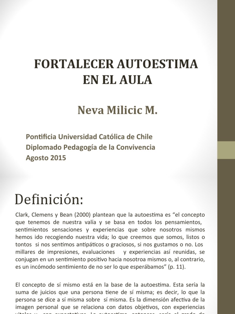 Ppt. Fortalecer Autoestima Neva | PDF | Autoestima | Teoría de apego