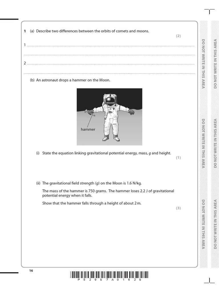 Physics Mock 2 | PDF | Potential Energy | Mass