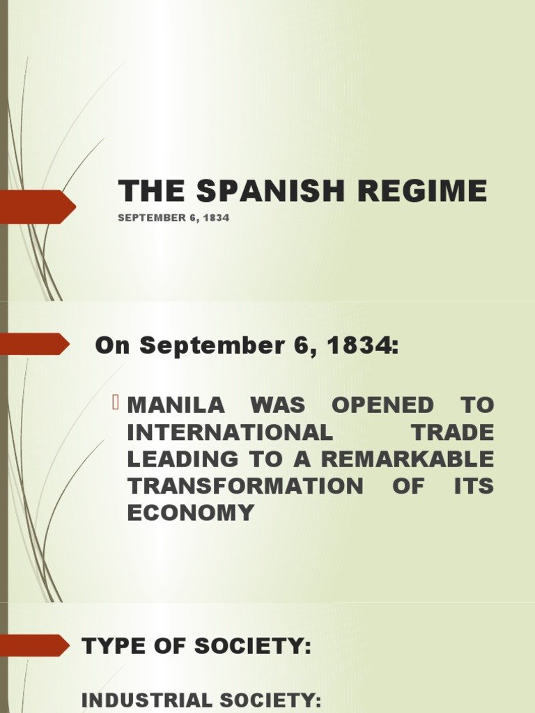 The Spanish Regime: SEPTEMBER 6, 1834 | PDF | History
