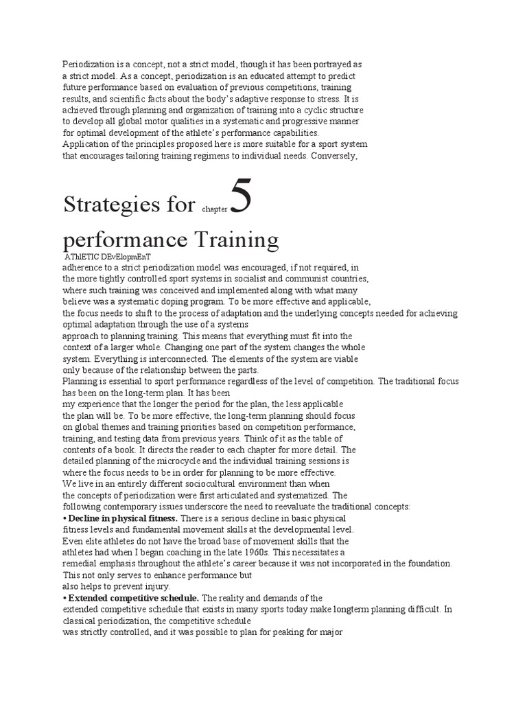 Strategies For Performance Training: Athletic Development | PDF ...