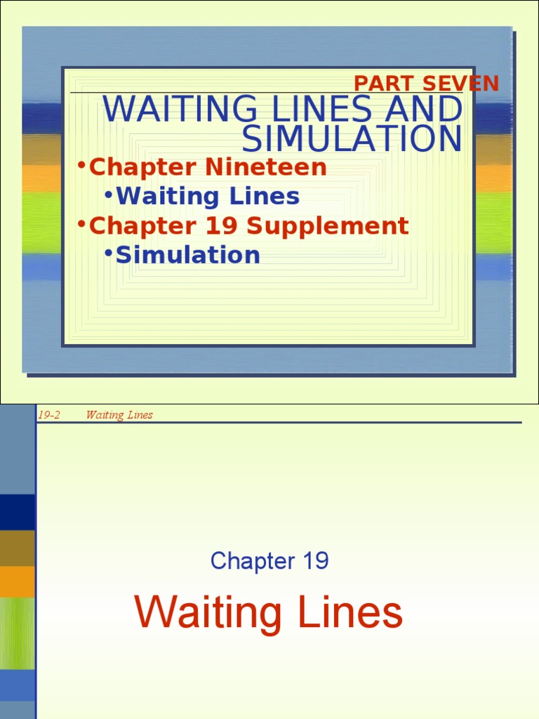 Chap 19 Waiting Lines and Simulation | PDF | Operations Management ...