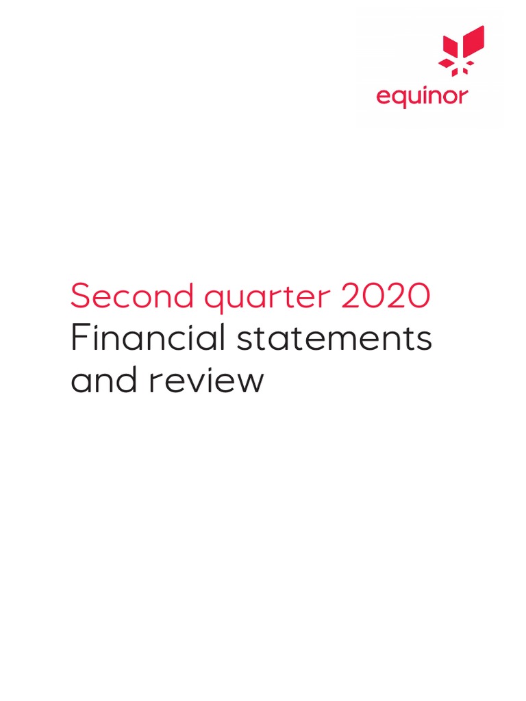 Equinor Financial Statements and Review q2 2020 | PDF | Expense ...