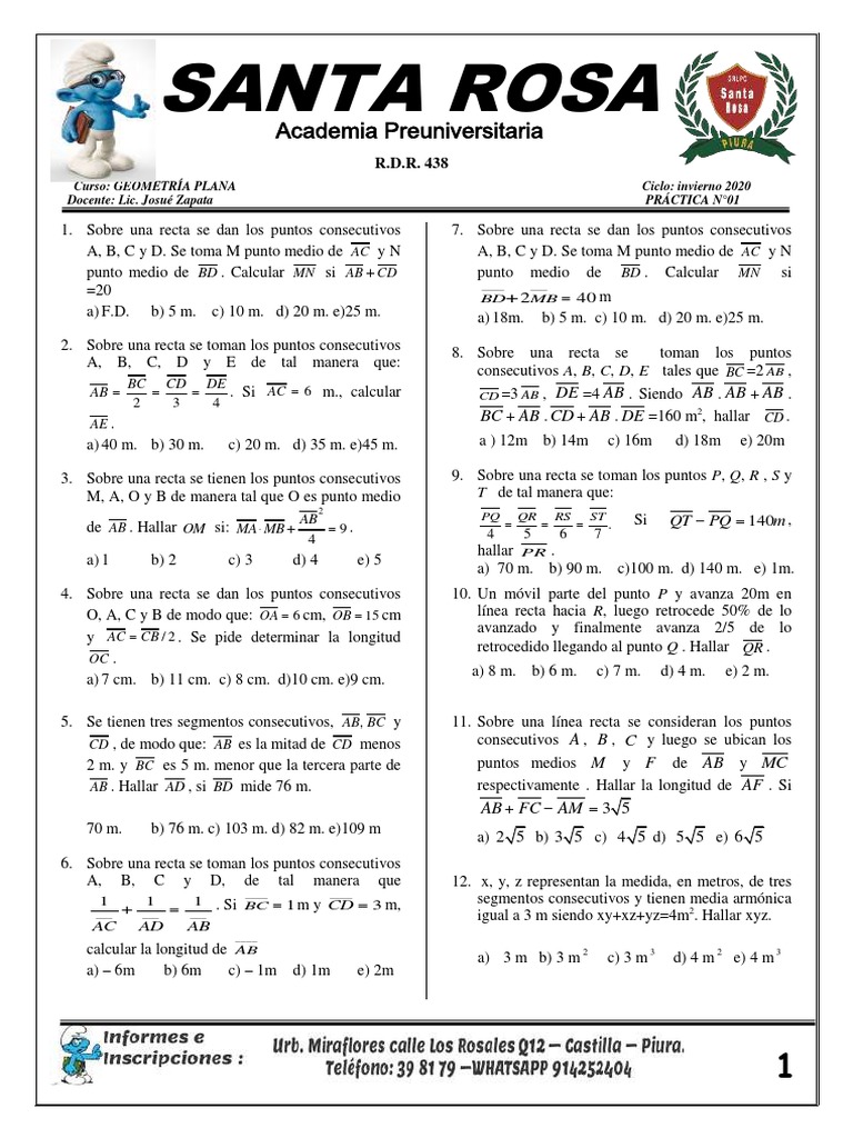 Tema 1-Segmentos | PDF | Geometría | Espacio