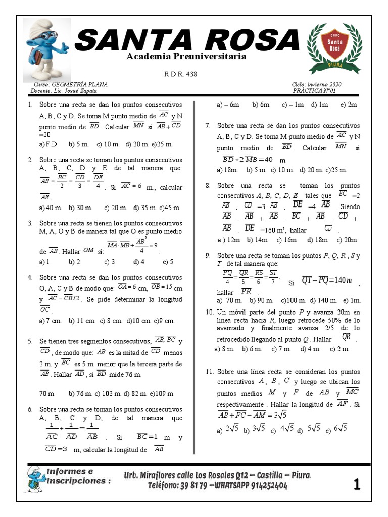 Tema 1-Segmentos | PDF | Geometría | Espacio