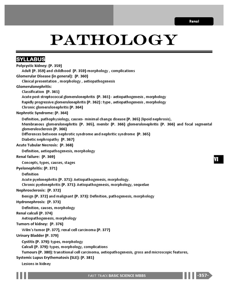 Pathology PDF | PDF | Kidney Disease | Kidney
