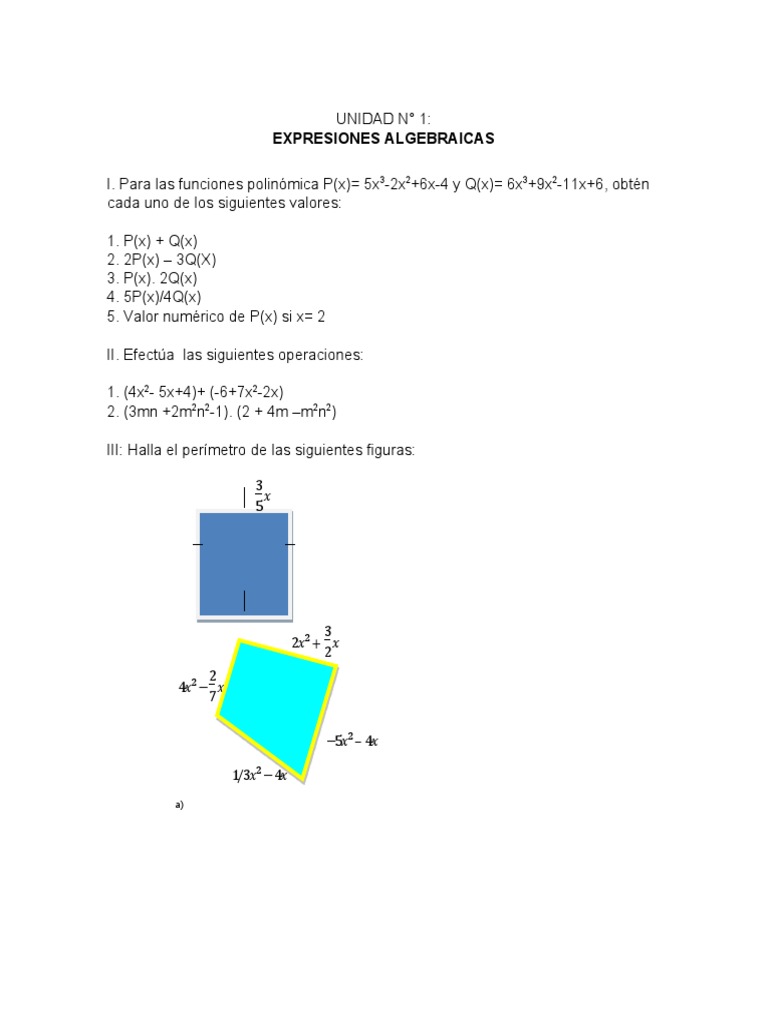 Guia Ejercicios Vi Semestre | PDF | Factorización | Notación Matemática