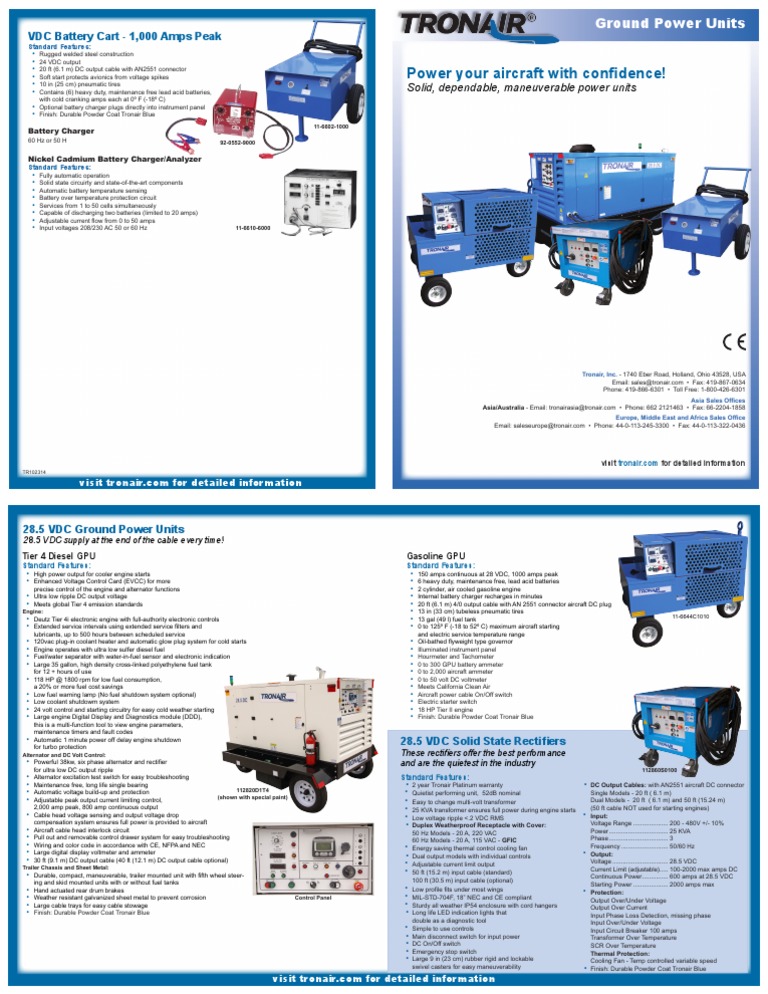 Providing Power and Charging Solutions: An Overview of Tronair's Ground ...