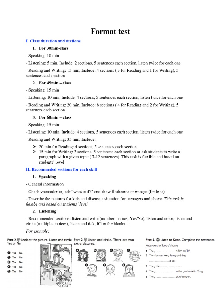 Format Test: 1. For 30min-Class | PDF