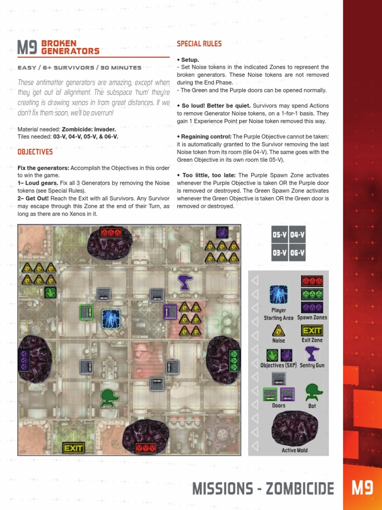 Zombicide Mission: Broken Generators | PDF | Leisure | Sports