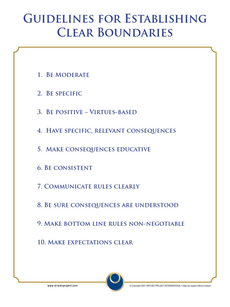 Guidelines For Establishing Clear Boundaries | PDF