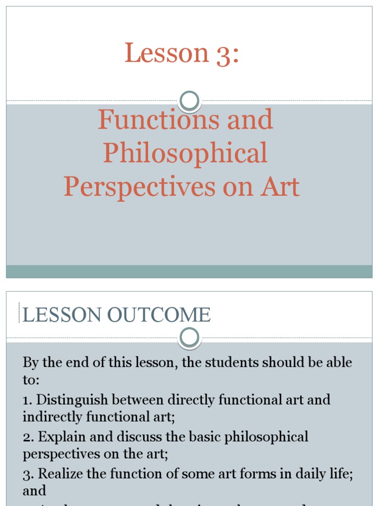 Functions & Philosophy of Art | PDF | Immanuel Kant | Beauty