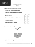 Stage 5 Science Progression Test Paper 1 | PDF | Water | Water Vapor