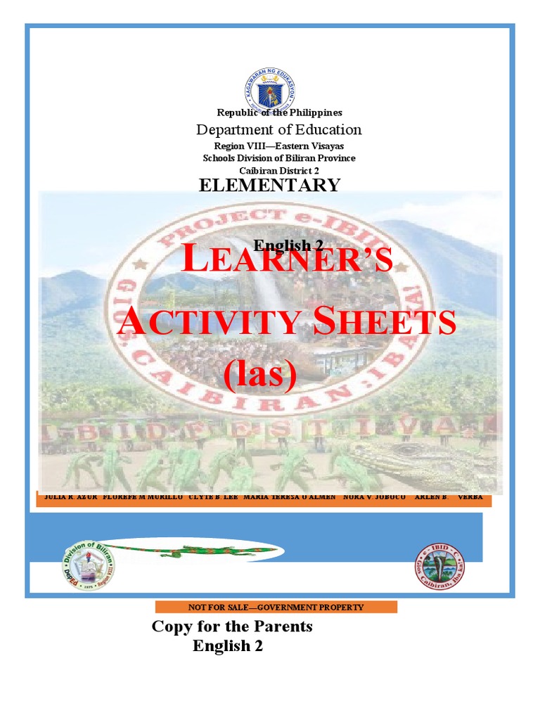 English 2 Learner's Activity Sheets | PDF | Communication | Cognition