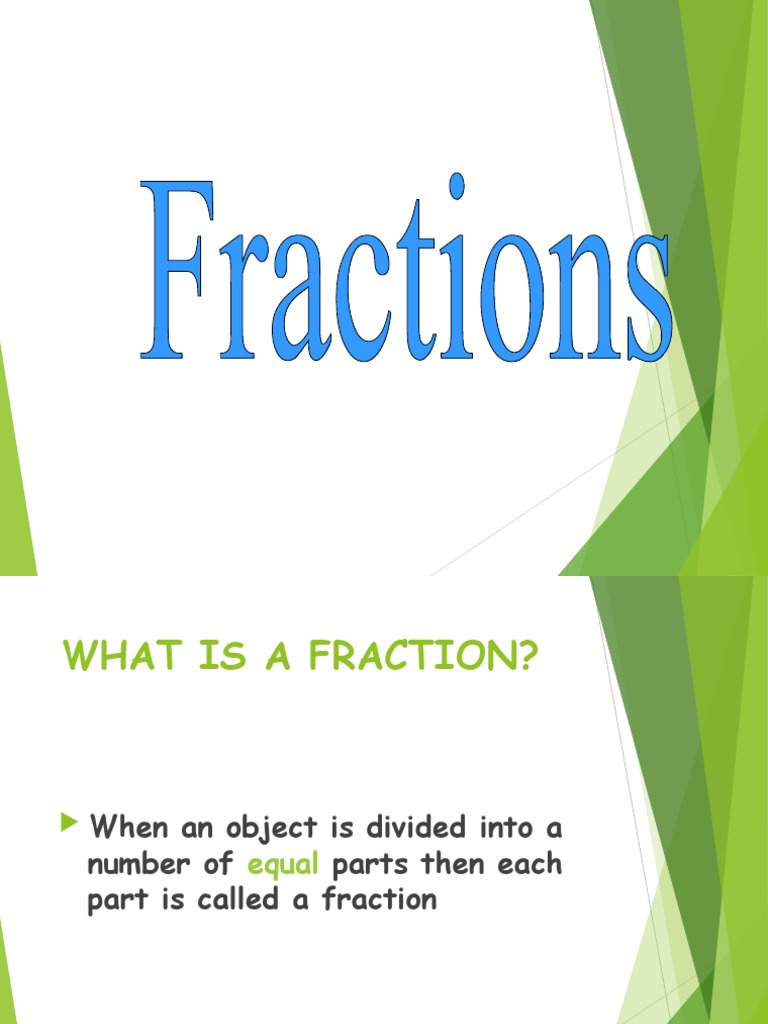 FRACTIONS | PDF | Fraction (Mathematics) | Mathematical Notation