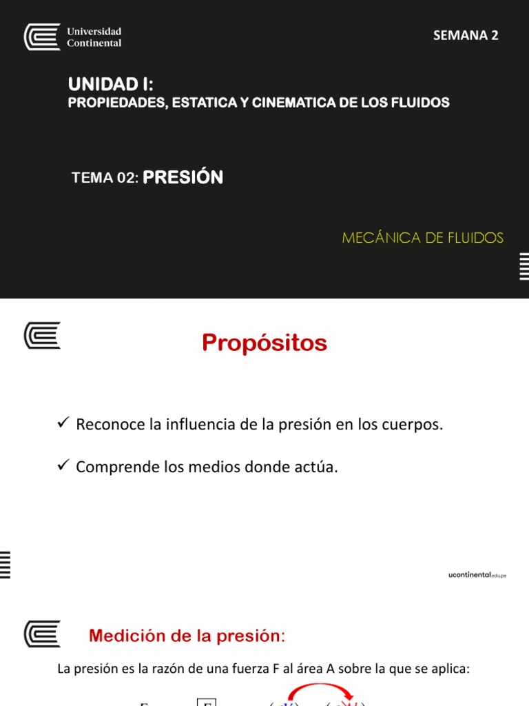 Tema 02 Presion Pdf Pdf Medida De Presión Presión