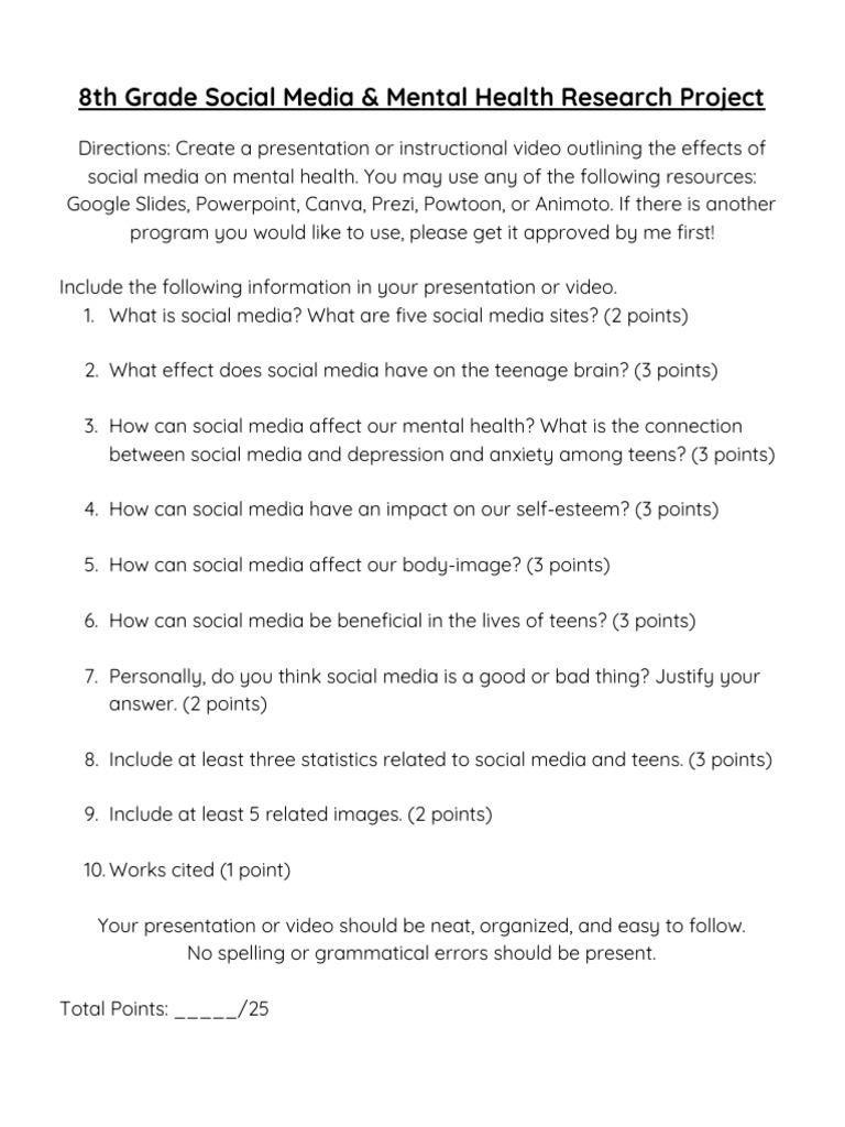 Social Media's Impact on Teen Mental Health | PDF | Social Science